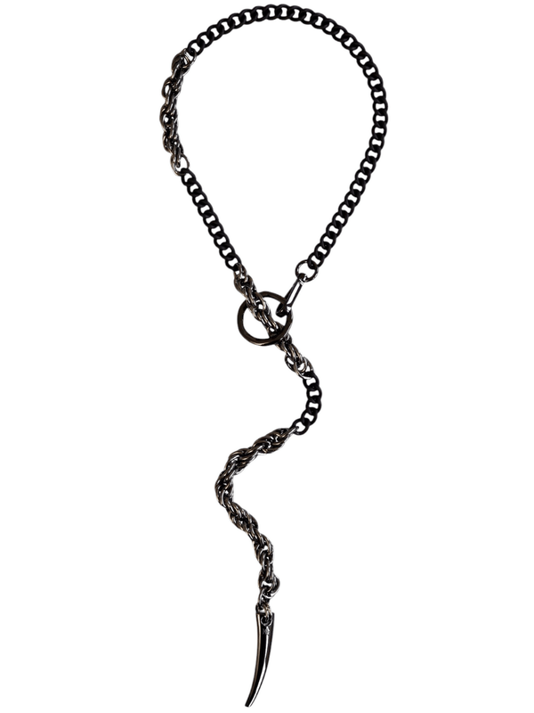 Forbidden Necklace – Black Matte & Gunmetal O-Ring Chain Choker by ...
